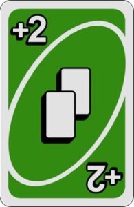 The Draw 2 Card In UNO (UNO +2 Cards) - Miexto Card Games