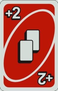 The Draw 2 Card In UNO (UNO +2 Cards) - Miexto Card Games