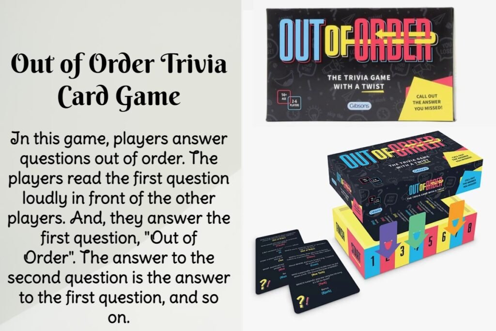 About The Out Of Order Game (Trivia Card Game) - Miexto Games